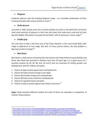 Engro foods vs Unilever foods (A comparative study) | DOCX