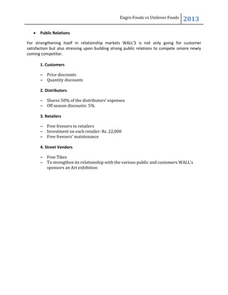 Engro foods vs Unilever foods (A comparative study) | DOCX