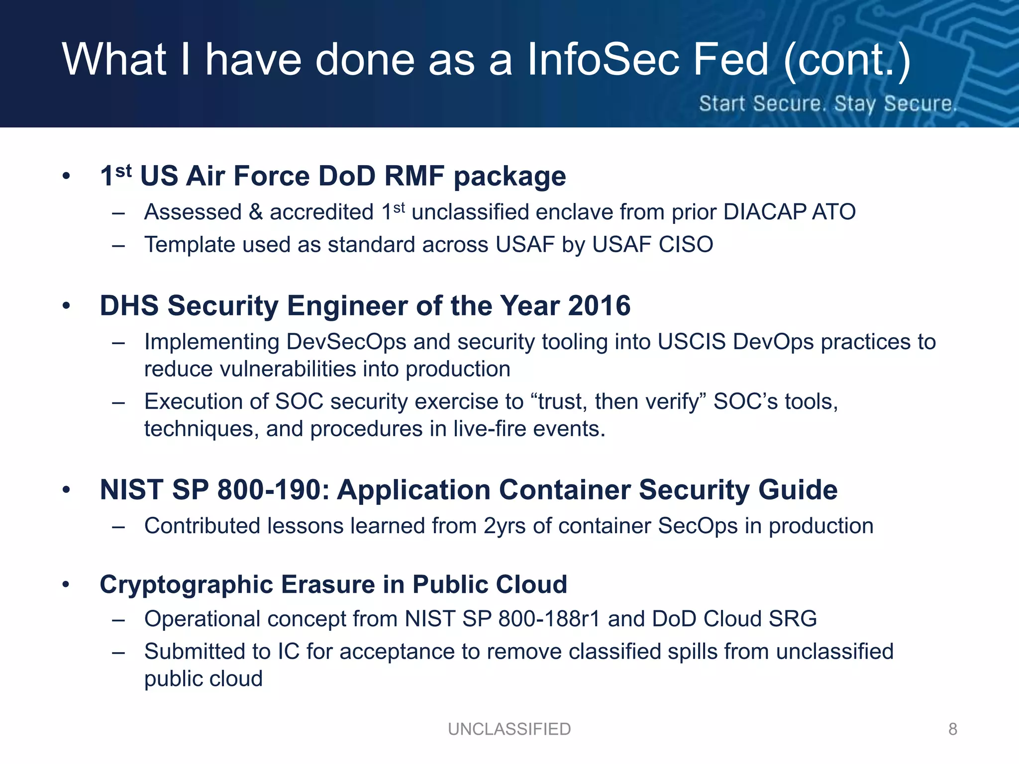 2018 OPM Cybersecurity Career Day - Protect & Defend | PPT