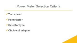 Optical Power Meter Selection Guidelines | PDF | Physics | Science