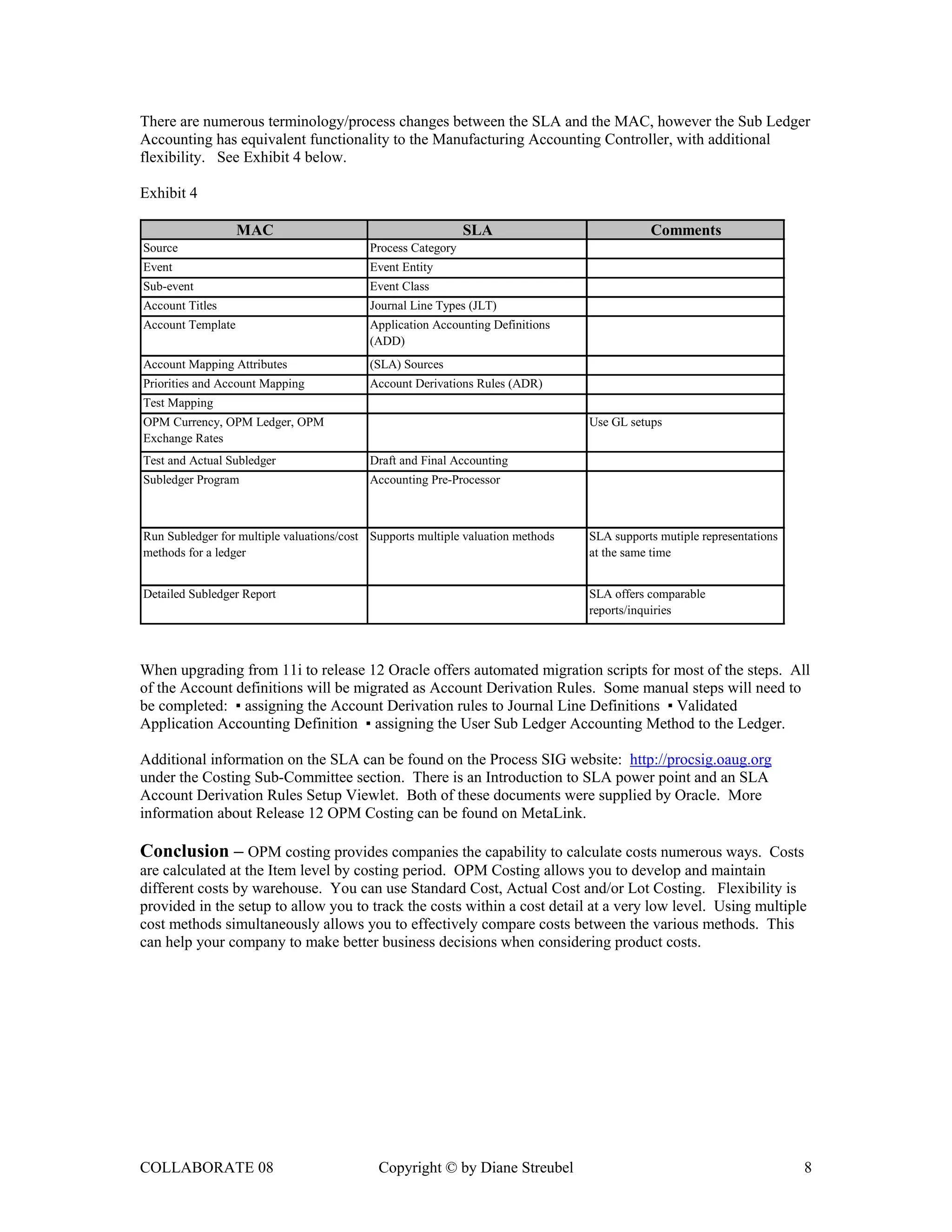 Opm standard costs_diane_streubel | PDF