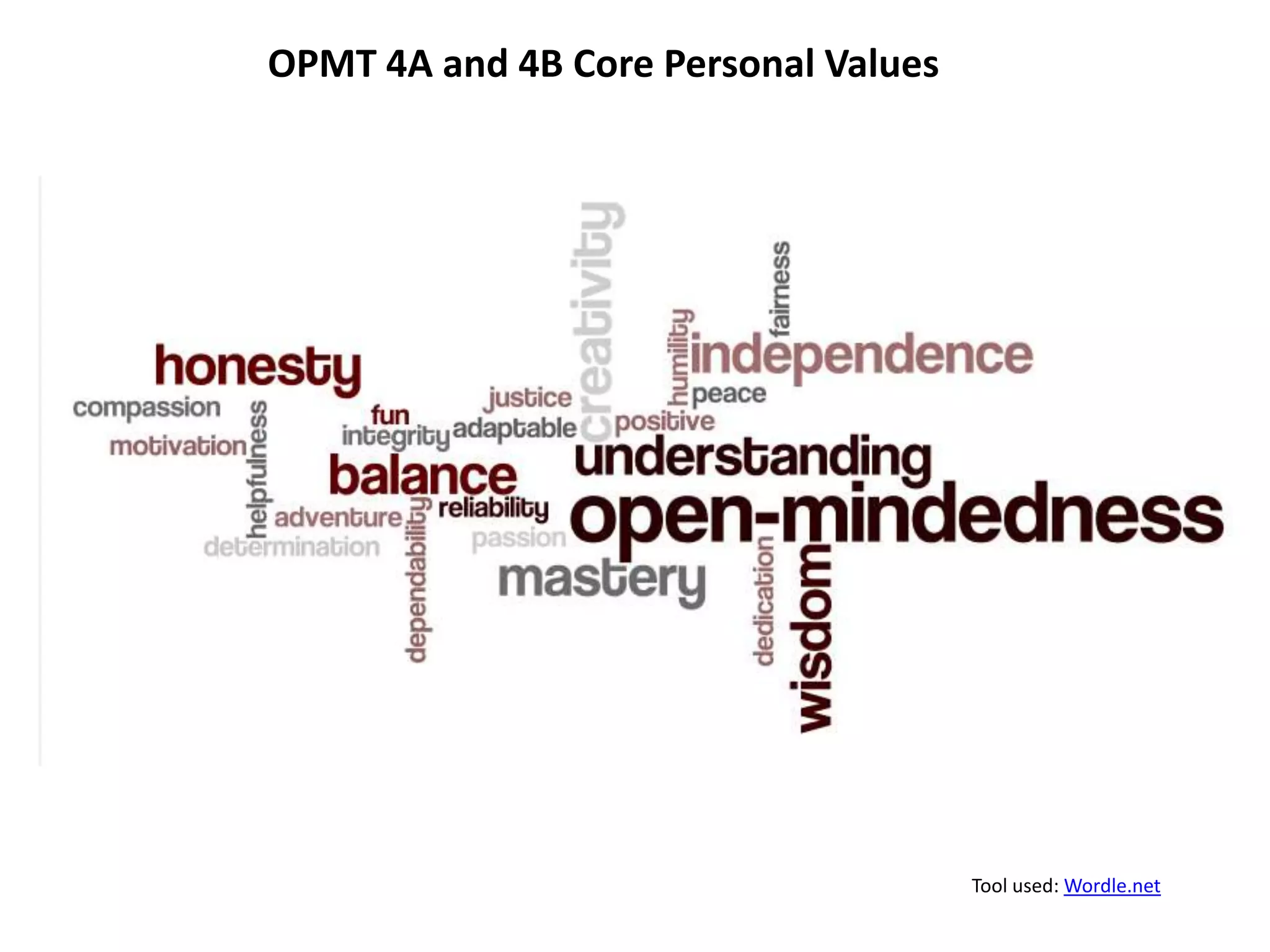 Opmt 4438 results values exercise week 5 | PPTX