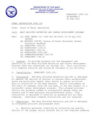 Navy Career Development Program