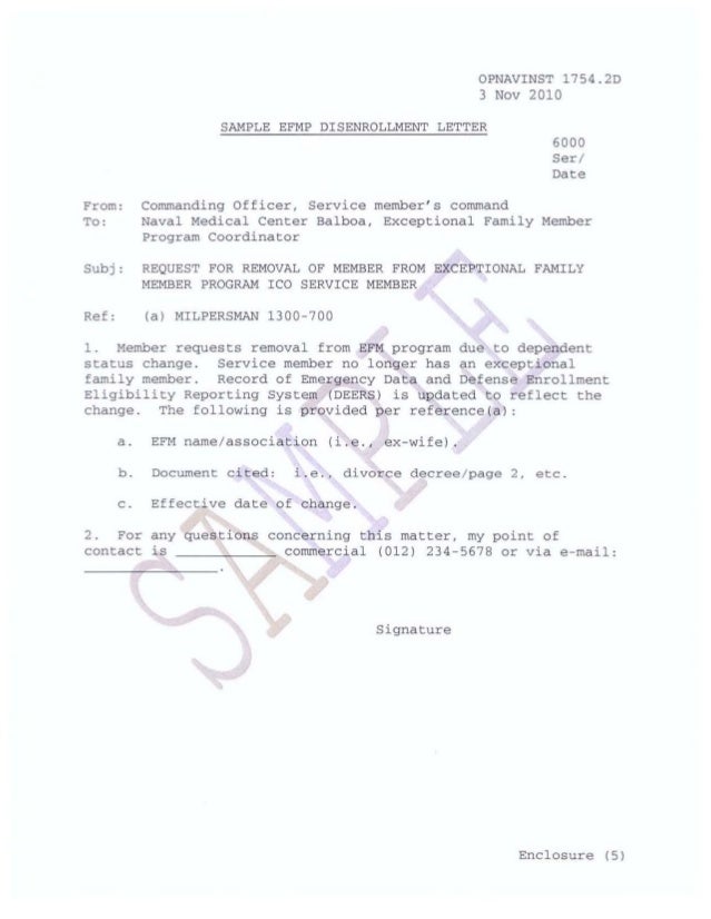EFMP OPNAVINST 1754.2D