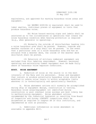 OPNAVINST 5100.19E CH. B4 HEARING CONSERVATION | PDF