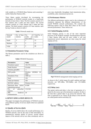 Opnet based simulation and investigation of wimax network using different qo s | PDF