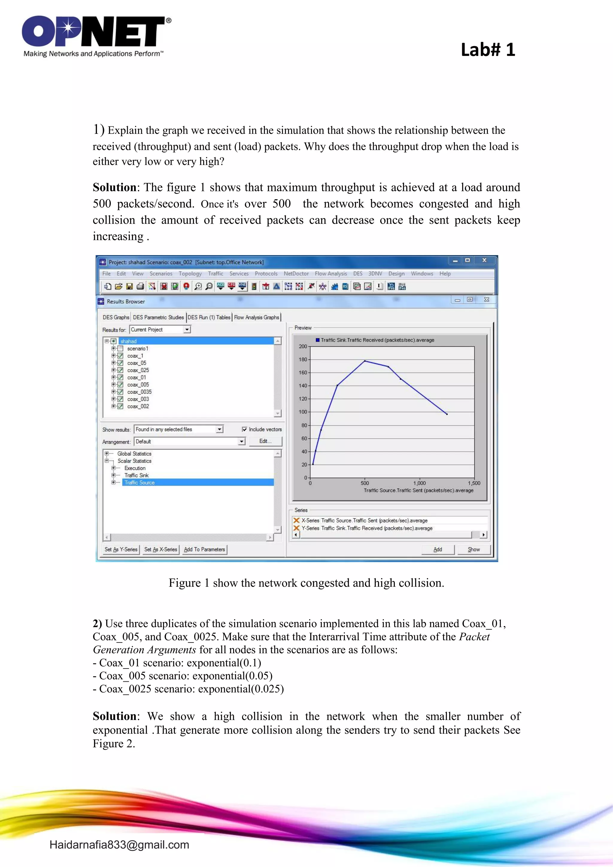Opnet lab 1 solutions | PDF