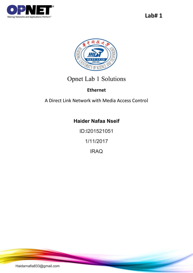 Opnet lab 1 solutions | PDF