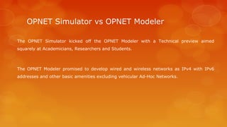 Opnet simulator | PPT