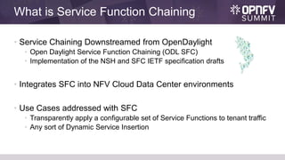 Summit 16: Service Function Chaining: Demo and Usage | PDF