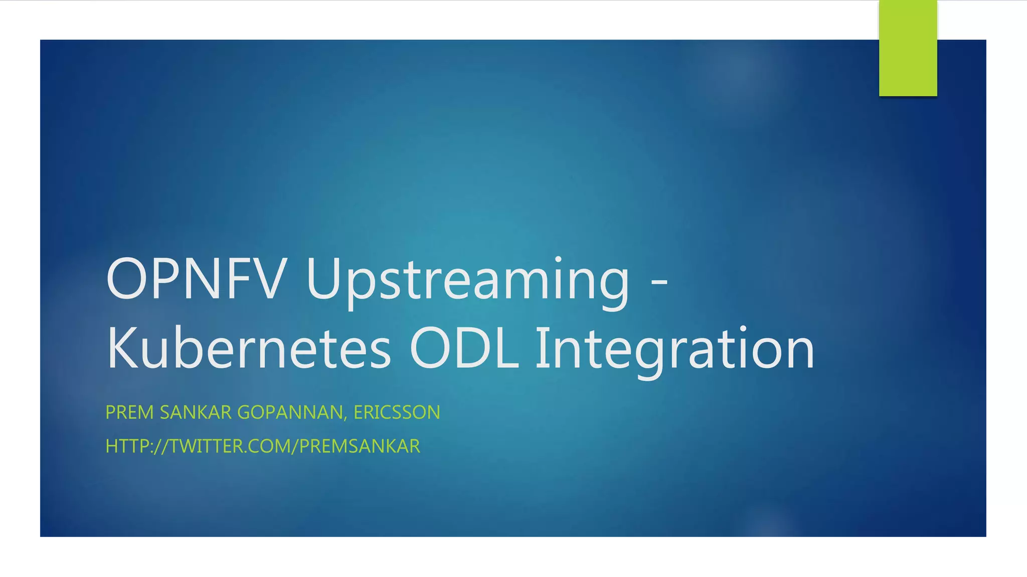 COE Integration - OPNFV | PPT