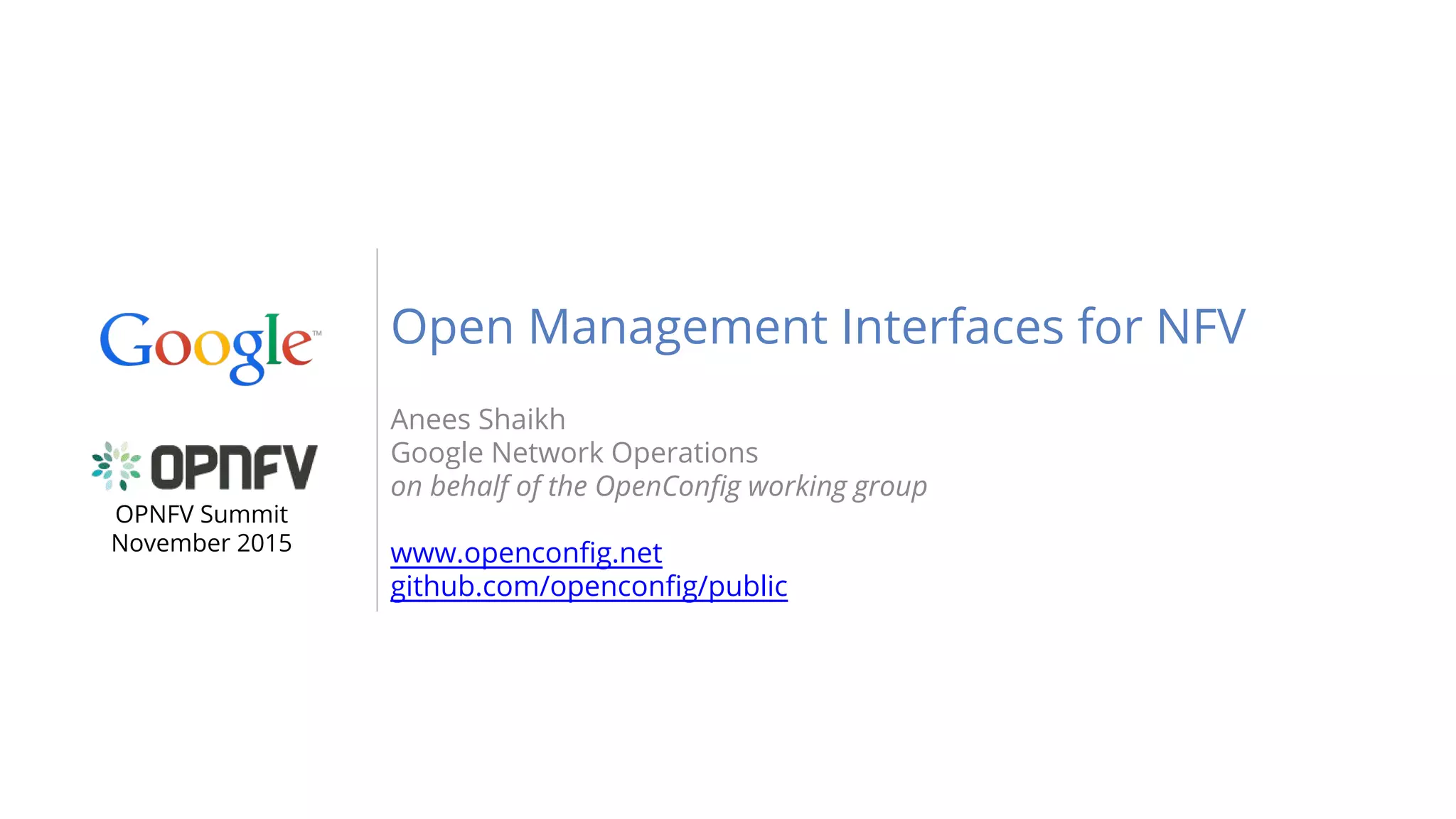 Open management interfaces for NFV | PDF | Computer Networking | Computing