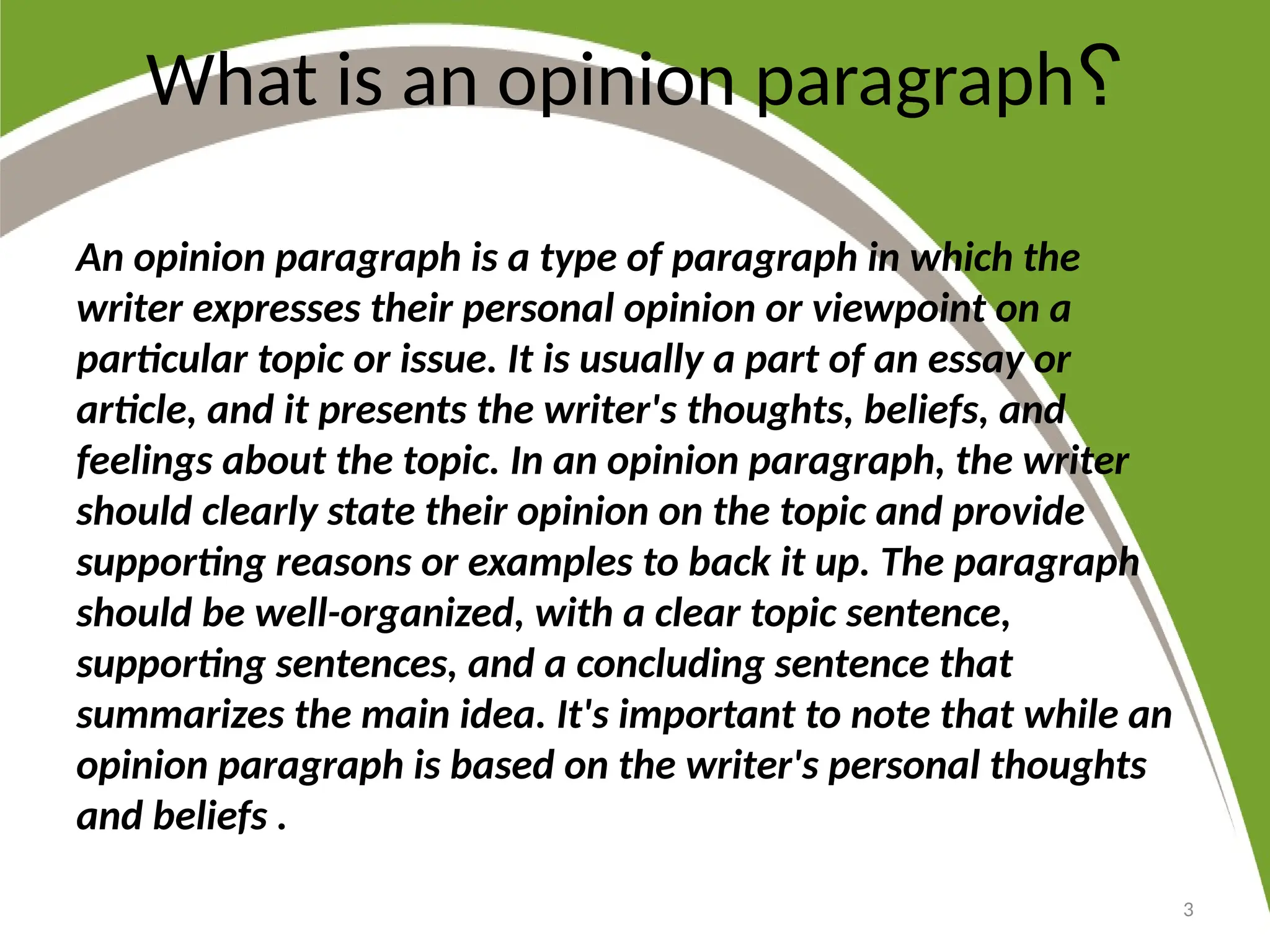 Opnion Paragraph .pptx Opnion Paragraph .pptx