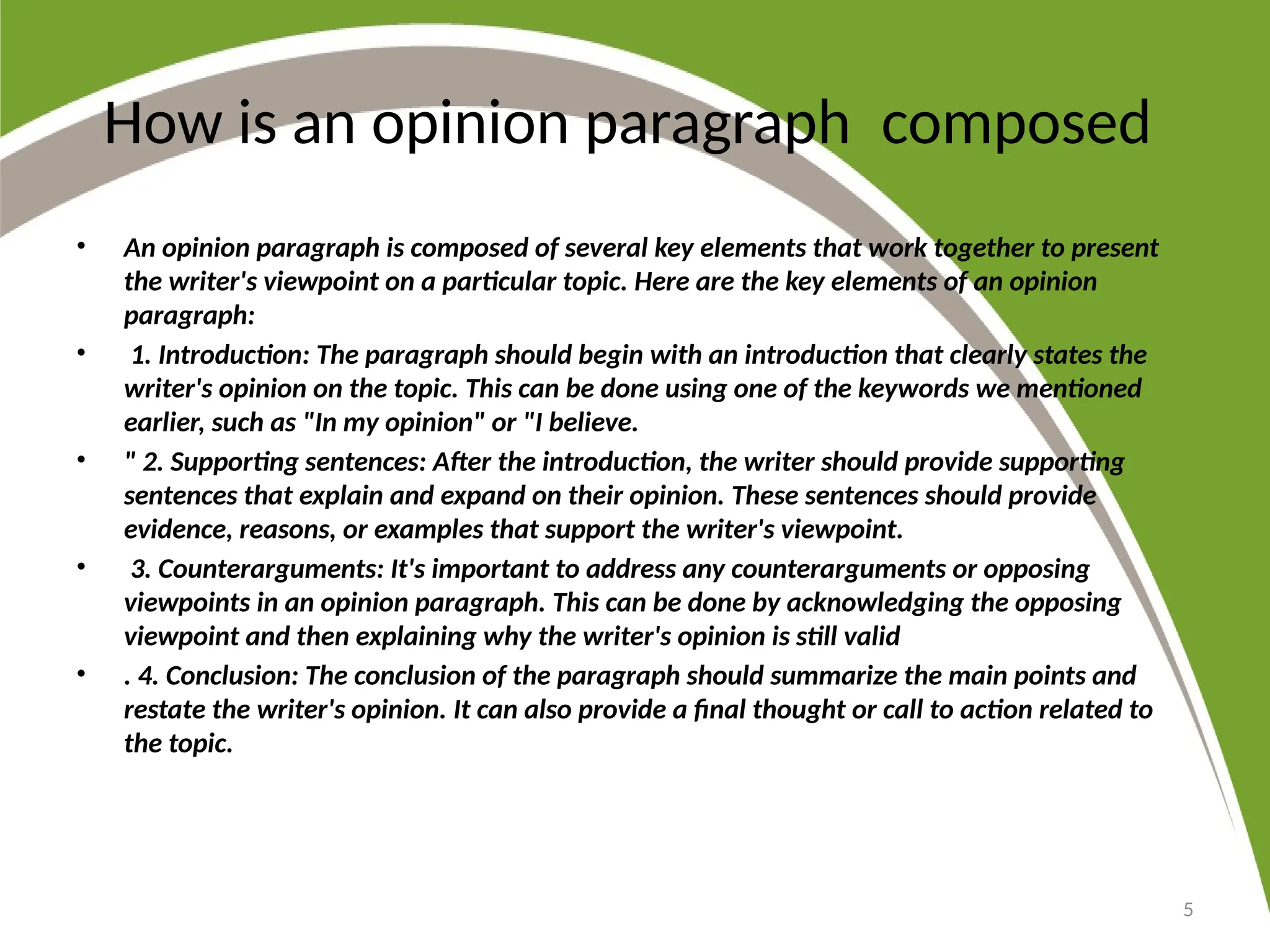 Opnion Paragraph .pptx Opnion Paragraph .pptx