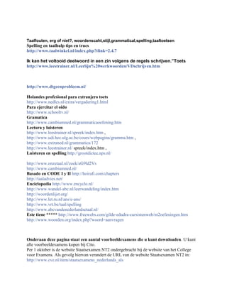 websites para entrenar Holandes y NT2 | PDF