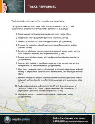 Occupation Description Report | PDF