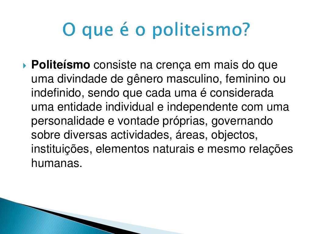 O politeísmo