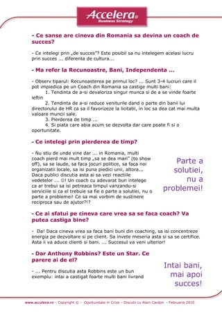 OPORTUNITATE IN CRIZA | PDF