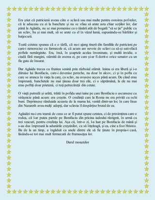 Cristian Curte - O poveste de dragoste cu sfinţi - Bonifaciu şi Aglaida | PDF