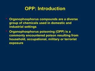 presentation on management of organophosphorus poisoning | PPTX