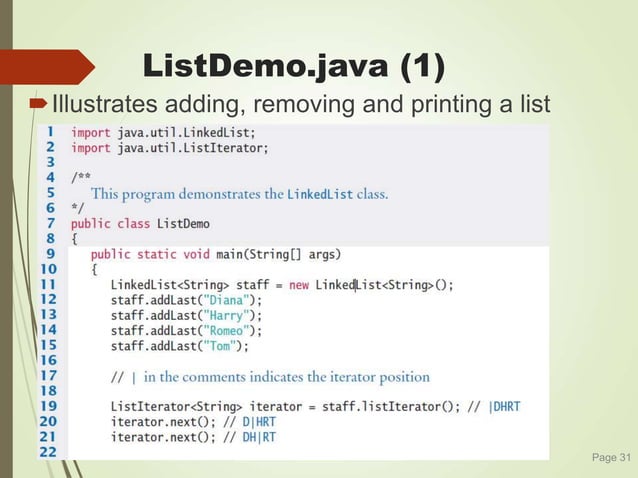 oop lecture framework,list,maps,collection | PPT