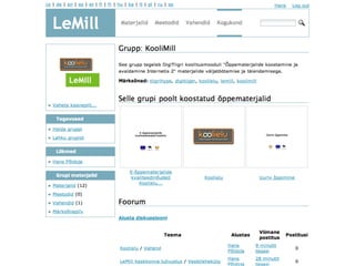 Oppematerjalide koondamine LeMill keskkonnas | PDF