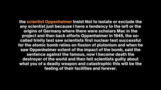 oppenheimer and the story of the atomic bomb | PDF
