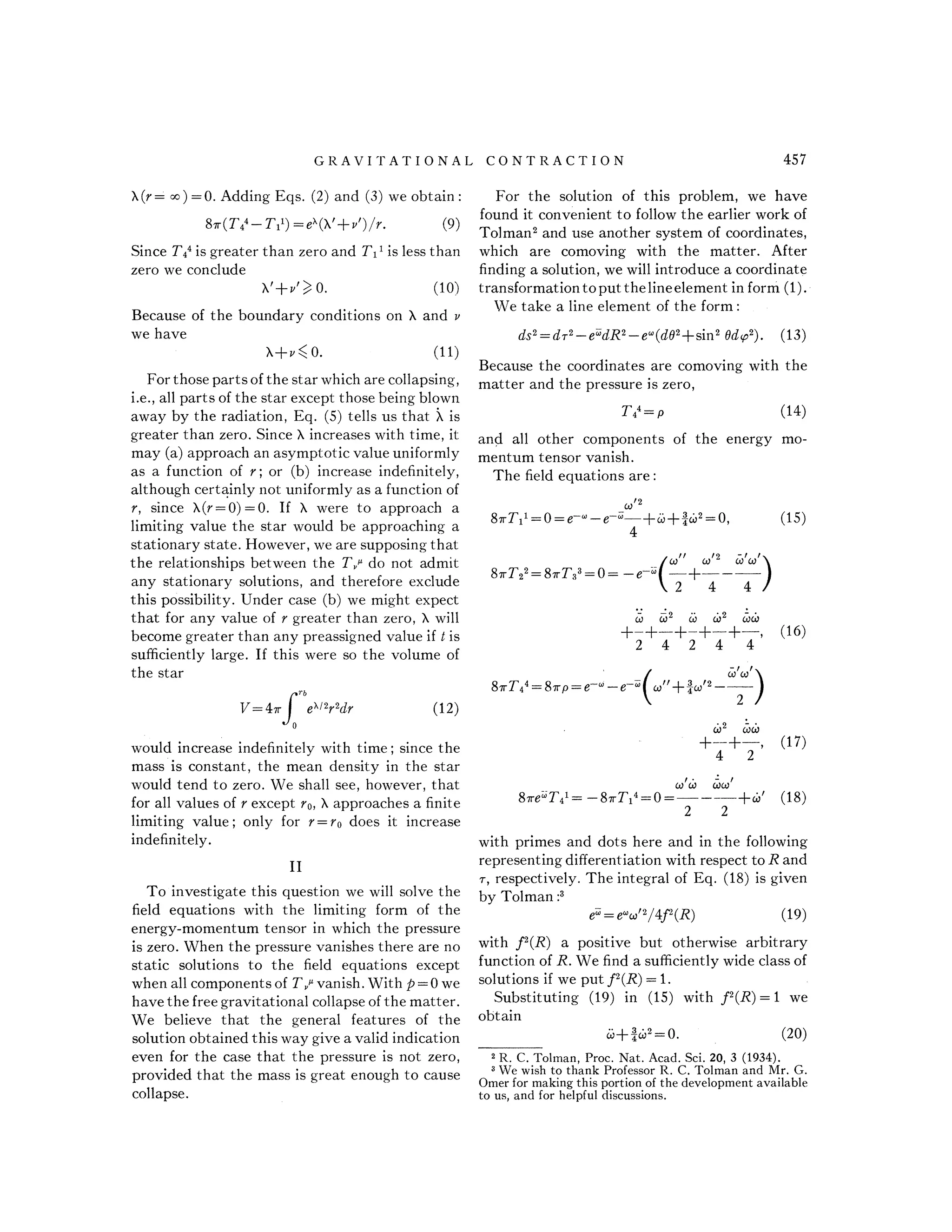 On Continued Gravitational Contraction | PDF