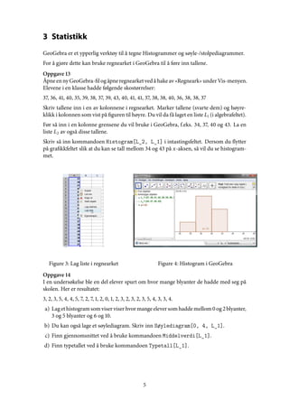 Oppgaver til GeoGebra-kurs del 1 | PDF