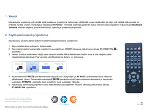 Oppia247 interaktiivisen projektorin käytön pikaohje | PDF