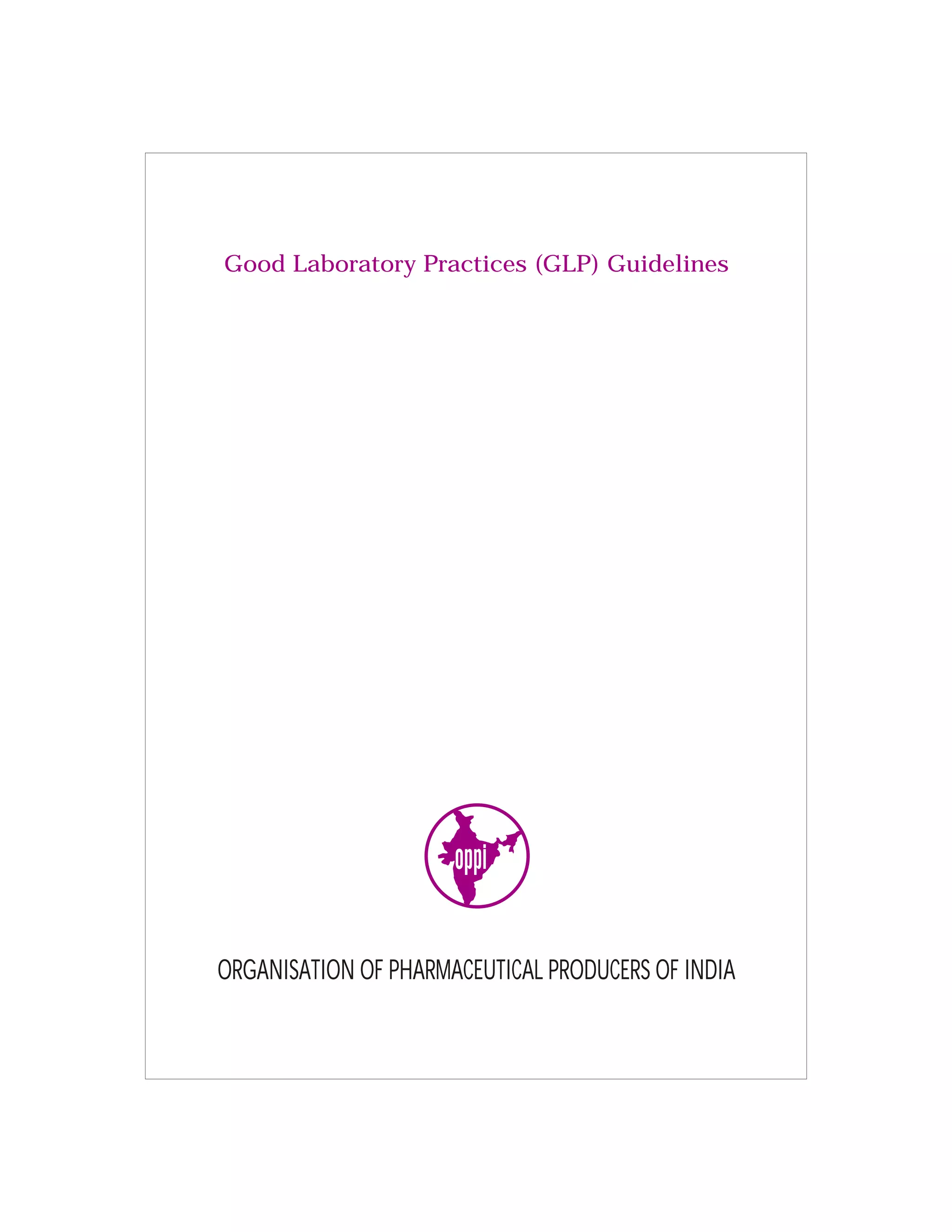 Oppi guidelines on good laboratory practices(glp) | PDF ...