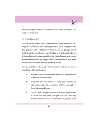 Oppi guidelines on good laboratory practices(glp) | PDF