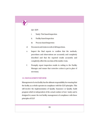 Oppi guidelines on good laboratory practices(glp) | PDF