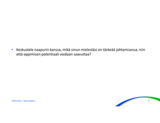 Oppimisen systeeminen johtaminen | PDF
