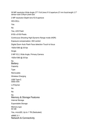 Oppo A17 Specification | DOCX