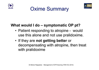 The emergency and intensive care management of OP poisoning | PDF