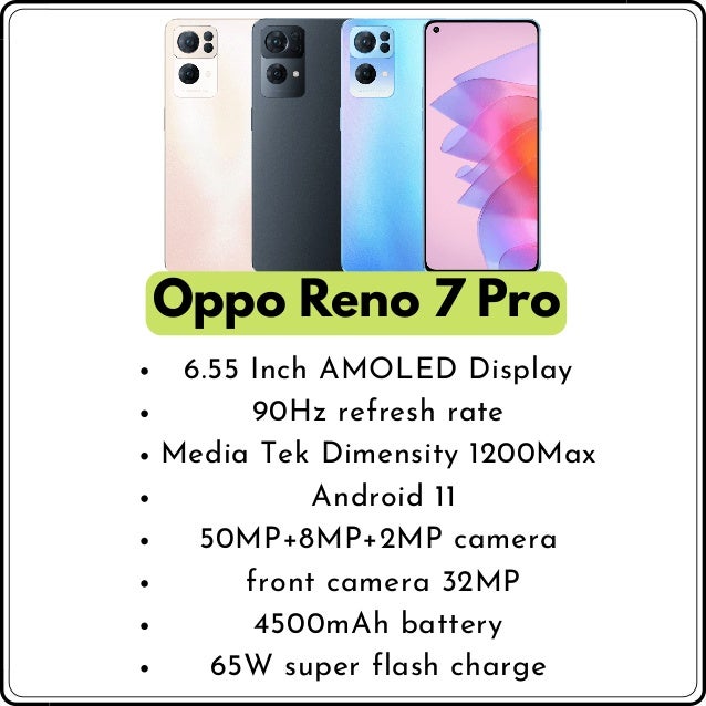 Oppo Reno 7 Pro 5g features And full details. | PDF