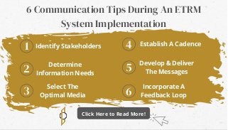 Communication Tips During an ETRM System Implementation