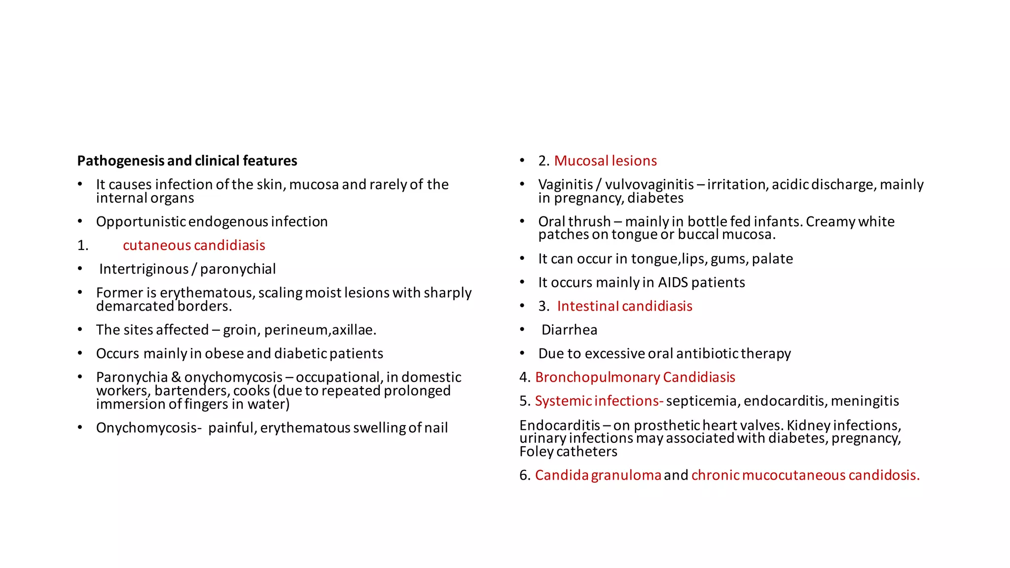 Opportunistic fungal infections | PDF