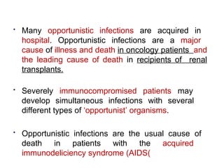Opportunistic infections including bacteria, viruses and fungi | PPTX