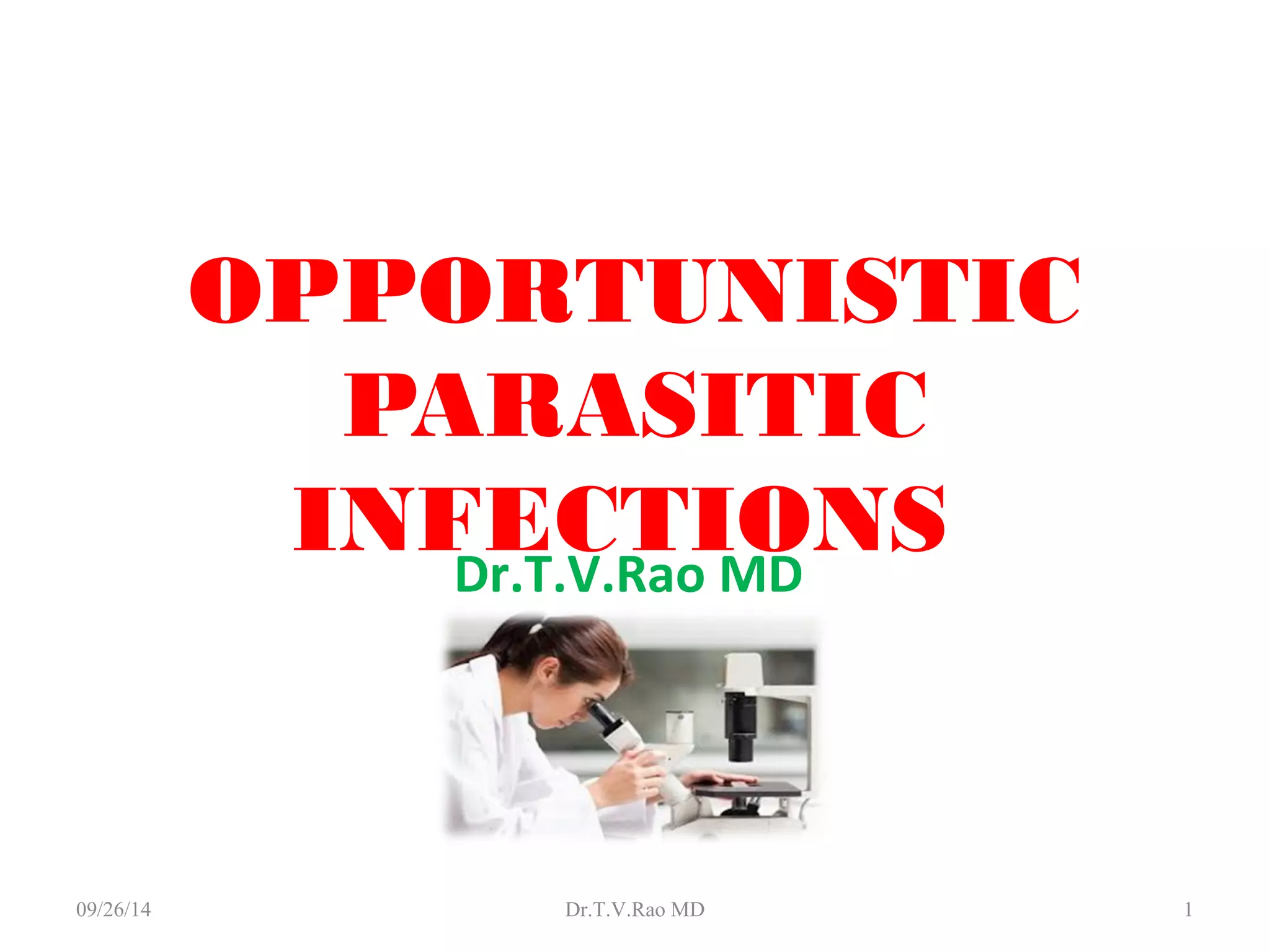 Opportunistic parasitic infections | PPT