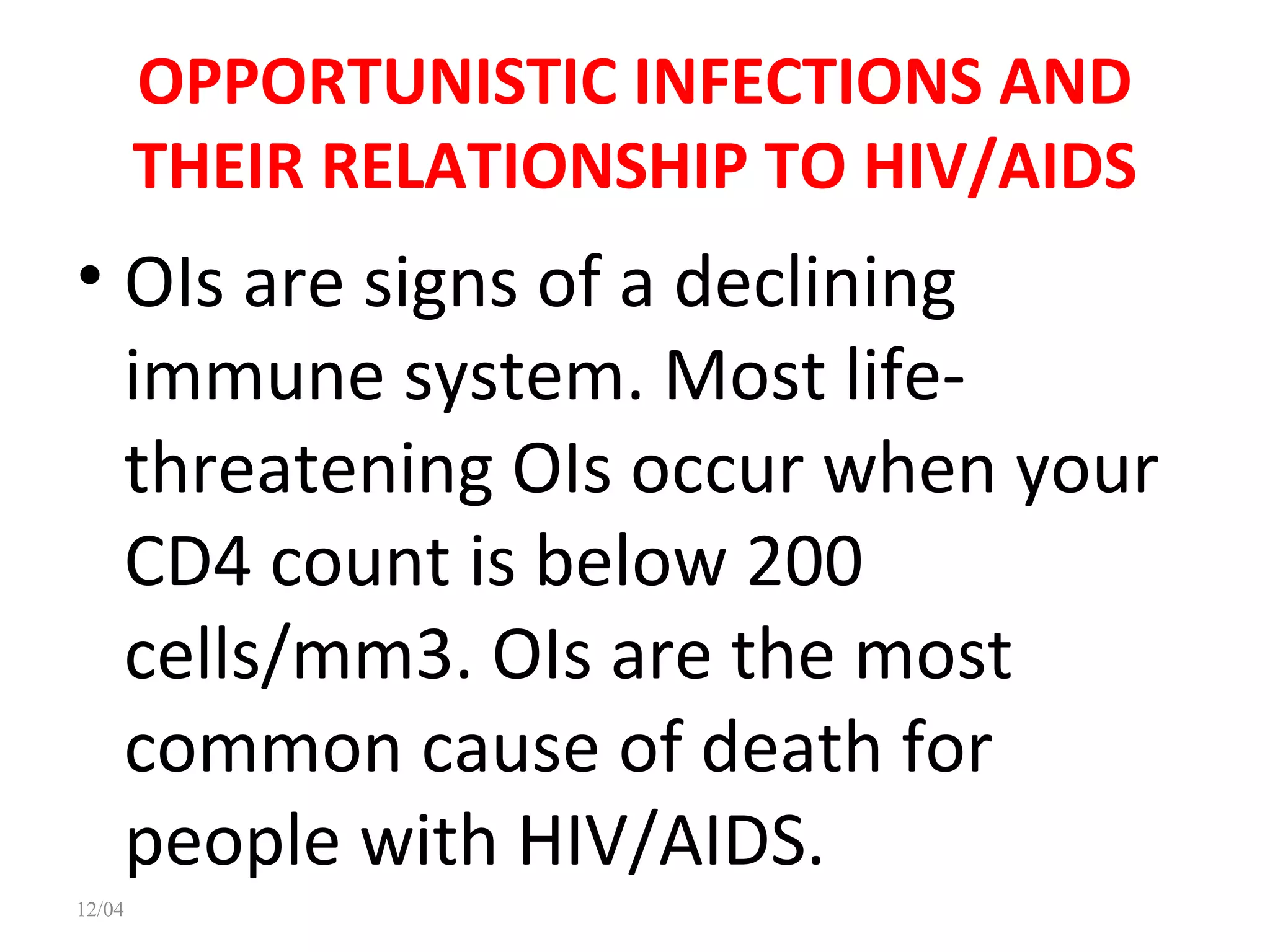 Opportunistic parasitic infections | PPT