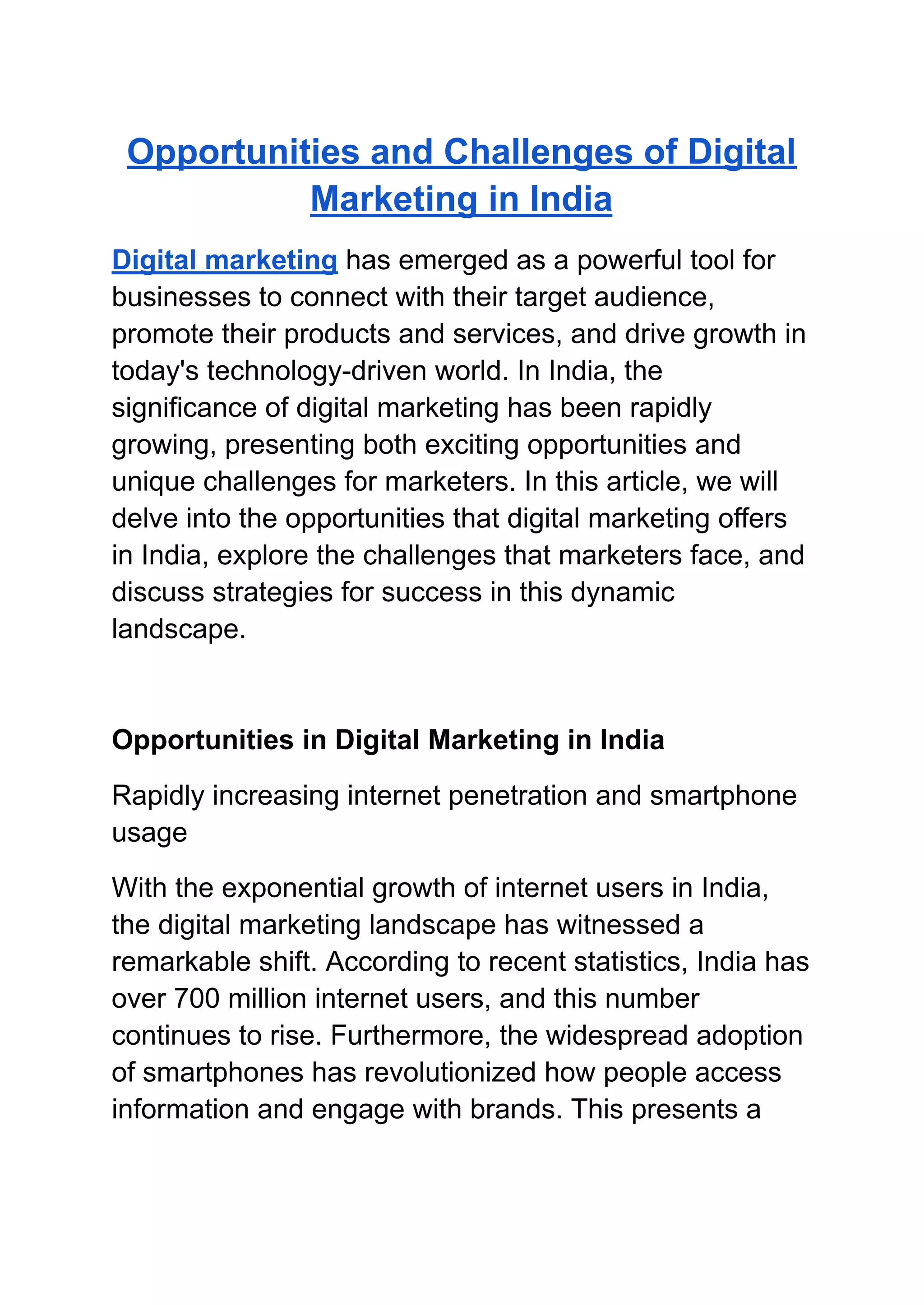 Opportunities and Challenges of Digital Marketing in India.pdf