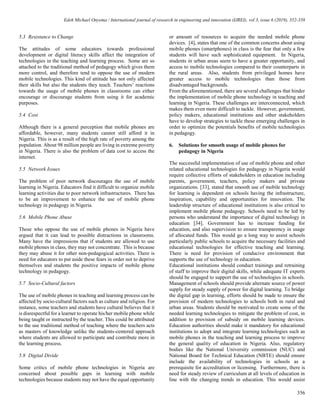 Opportunities and challenges of the use of mobile phone technology in ...