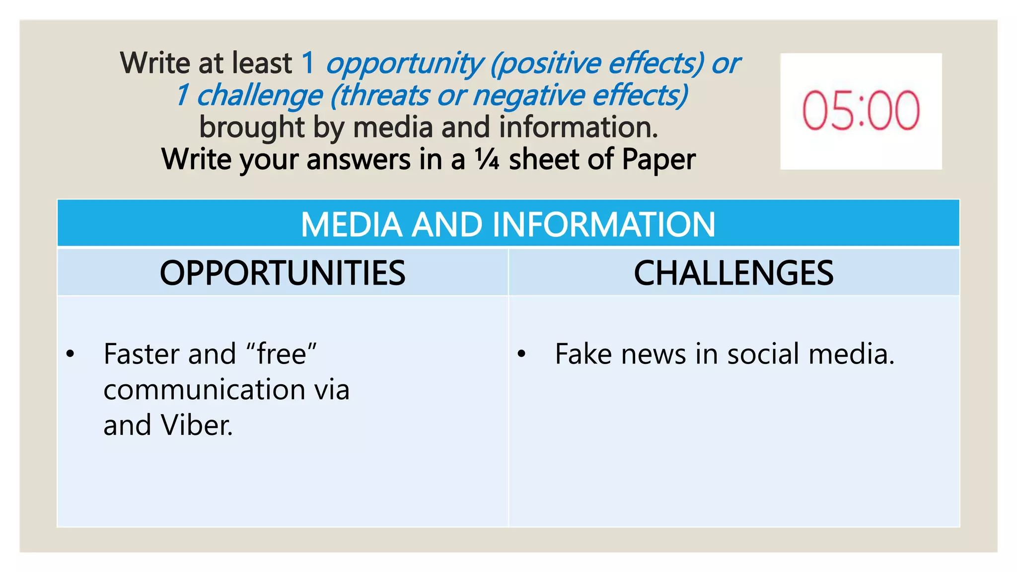 Opportunities ,Challenges, and Power of Media and Information.pptx