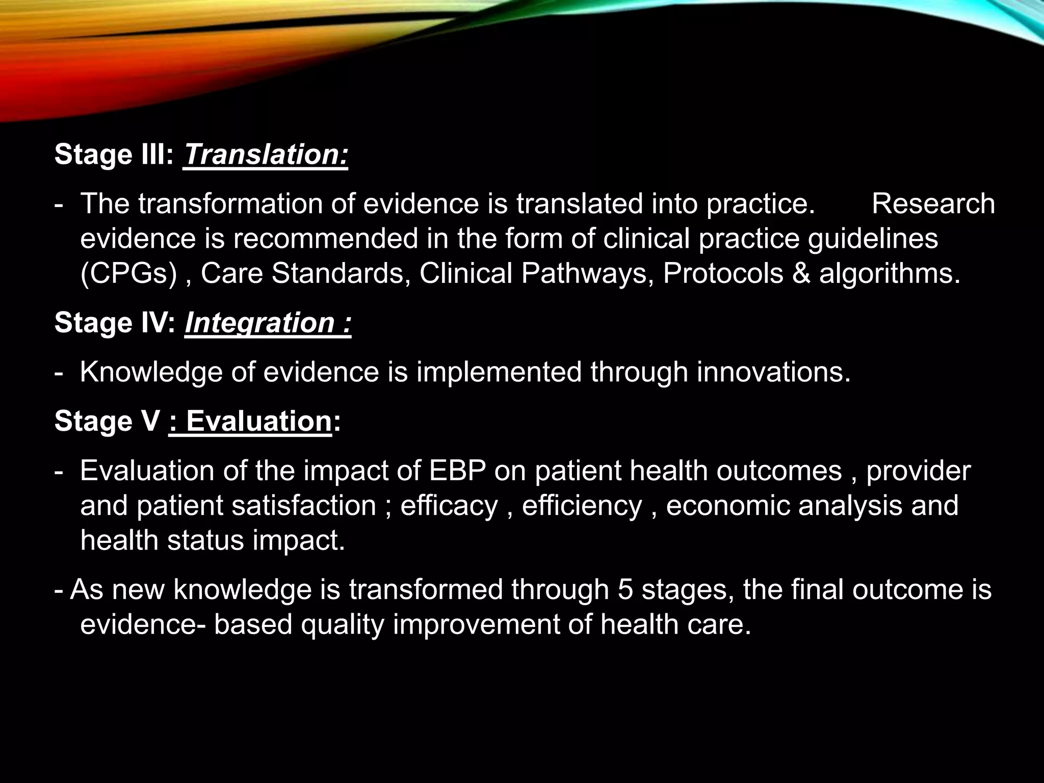Evidence Based Practice- Implications | PPTX