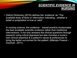 Evidence Based Practice- Implications | PPTX