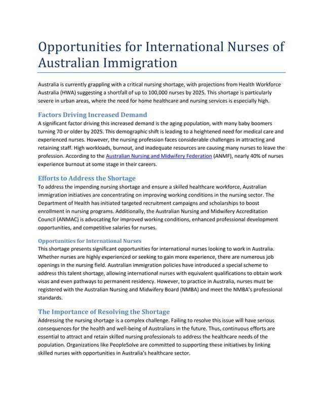 Opportunities for International Nurses of Australian Immigration.docx