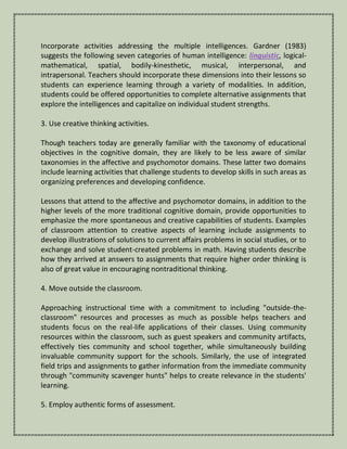 Opportunities For Students to Review Curricular Content and to Develop ...