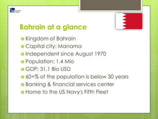 Opportunities for sustainable development in Bahrain | PPSX